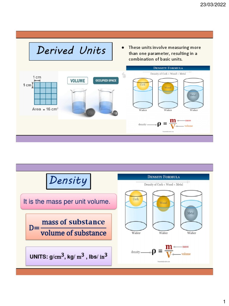 Understanding Density and Units | PDF | Density | Volume