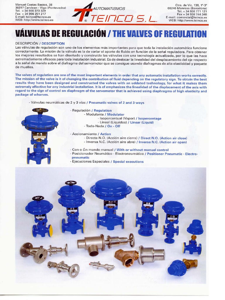 Catalogo de Valvulas Teinco | PDF