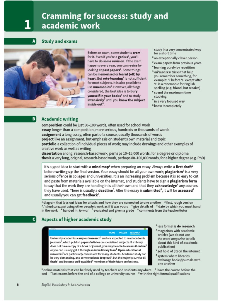 Cramming Or Success Study And Academic Work Pdf Thesis