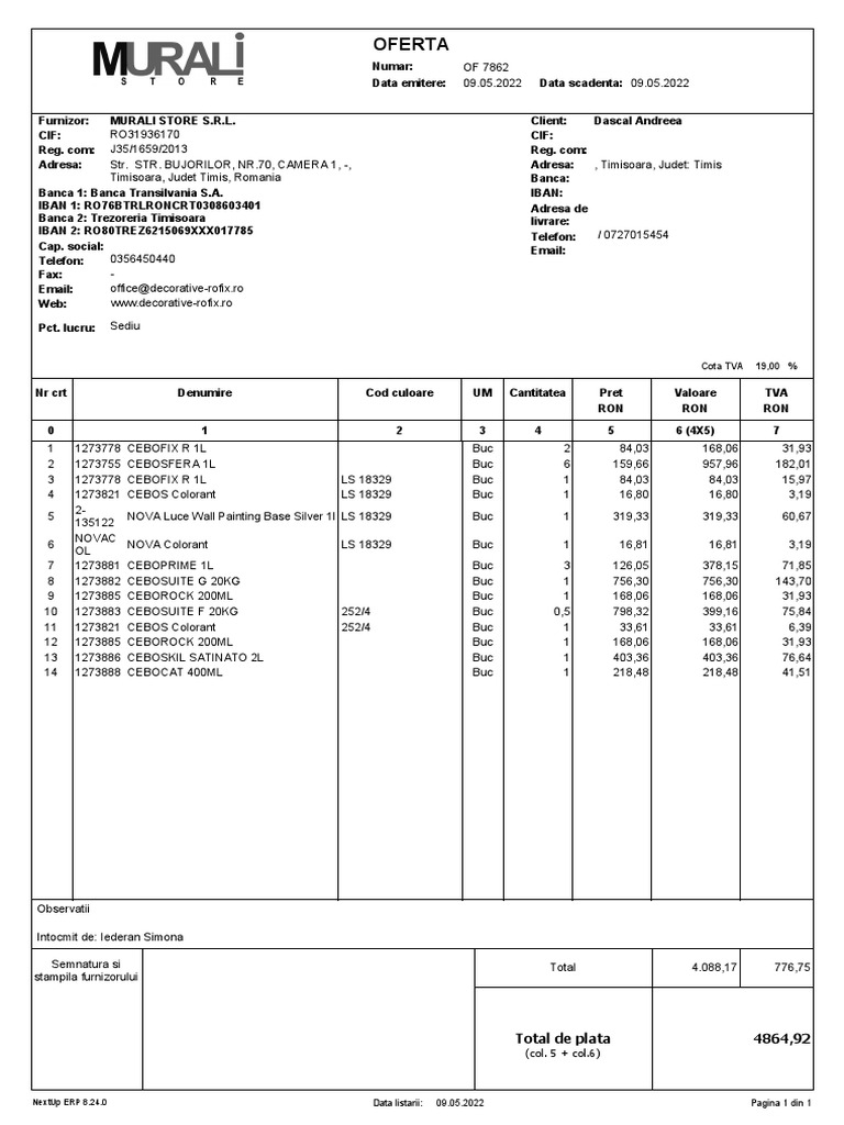 09.05.2022 - OF - OF7862 - Dascal Andreea | PDF