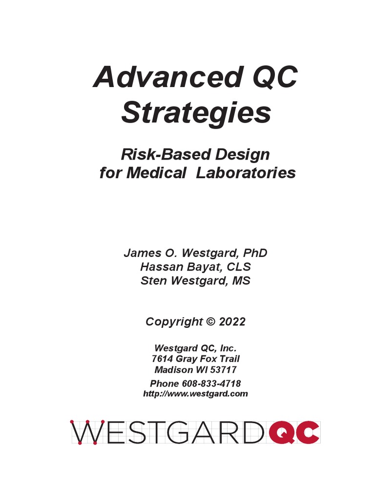 Westgard Preview Advanced QC Strategies 2022 | PDF | Quality Management ...