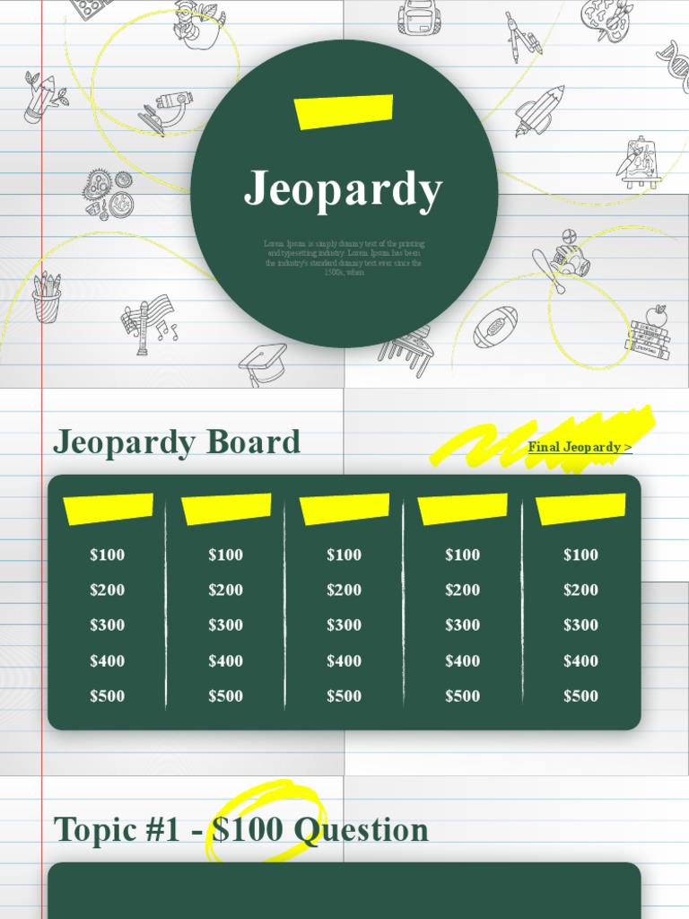Jeopardy | PDF | Text | Typography
