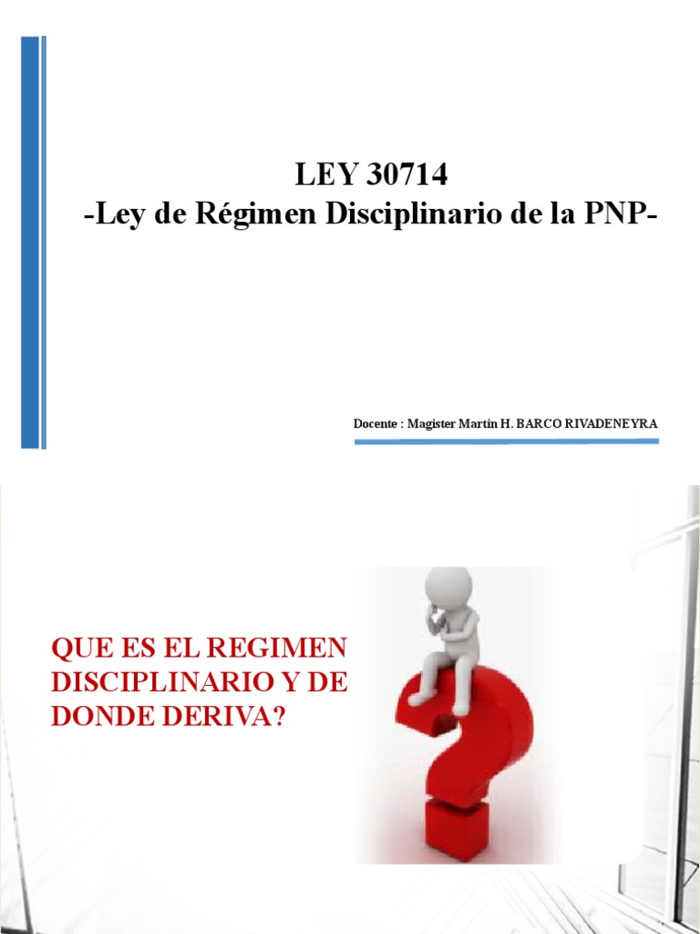 Ley 30714 - Clase 1 | PDF | Policía | Disciplinas