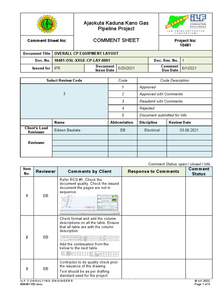 10481-Osl-Xxge-Cp-Lay-0001 - 1 - Ifr - Overall CP Equipment Layout ...