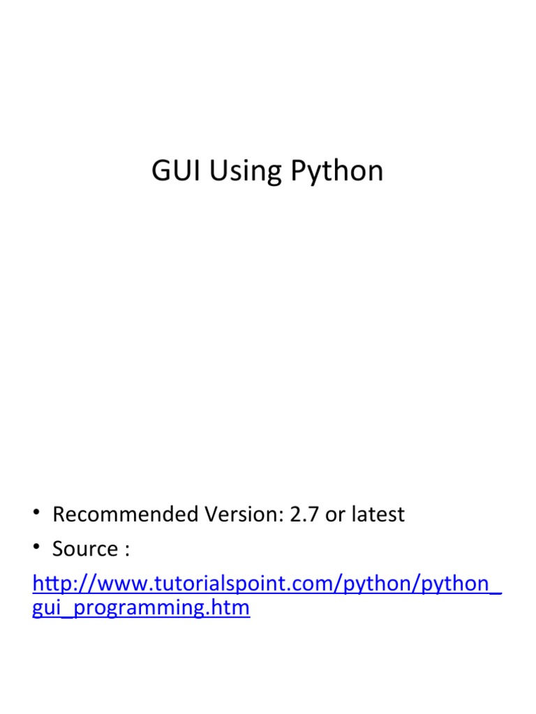 9gui Using Python | PDF | Graphical User Interfaces | Menu (Computing)
