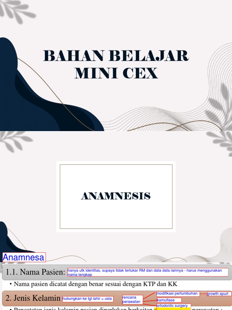 Bahan Belajar Mini Cex | PDF