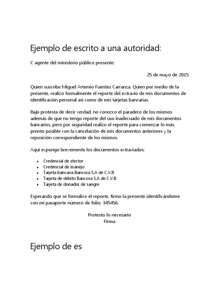 Reporte Extravío Documentos Personales | PDF | Derecho