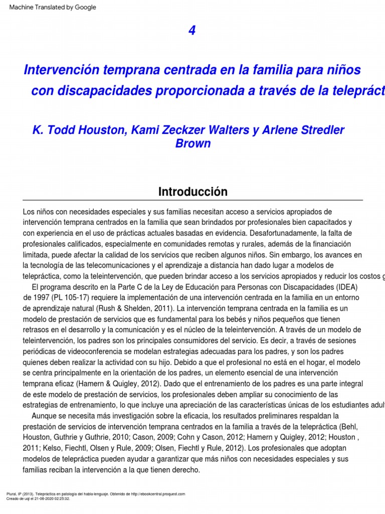 Telepractice in Speech-Language Pathology - (4 Family-Centered Early ...