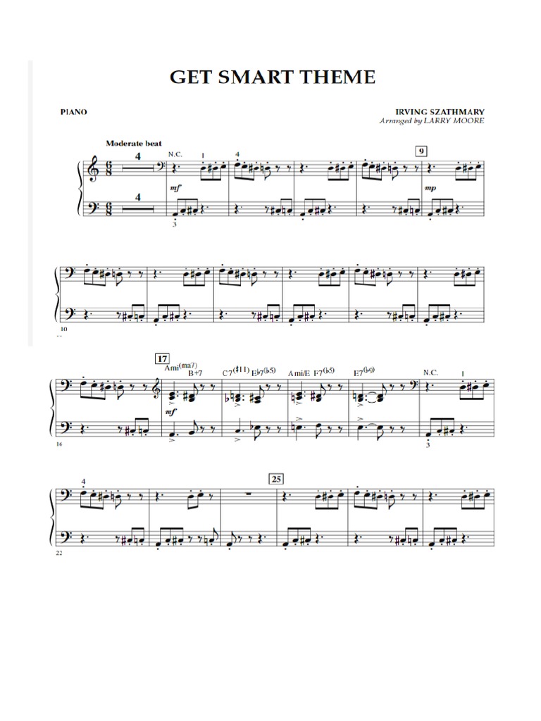 Get Smart Theme PIANO | PDF