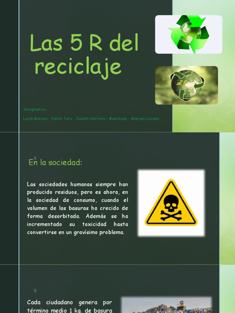 Las 5 R Del Reciclaje | Descargar gratis PDF | Residuos | Reciclaje