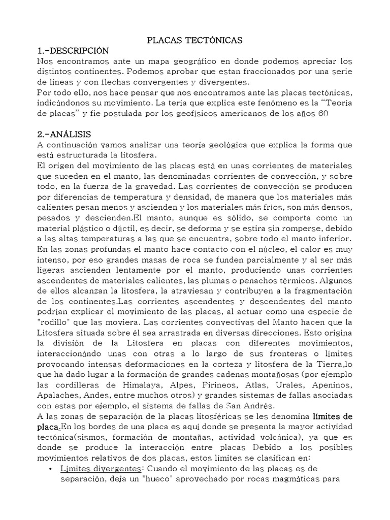 Teoria Placas Tectónicas | PDF | Placas tectónicas | Tierra