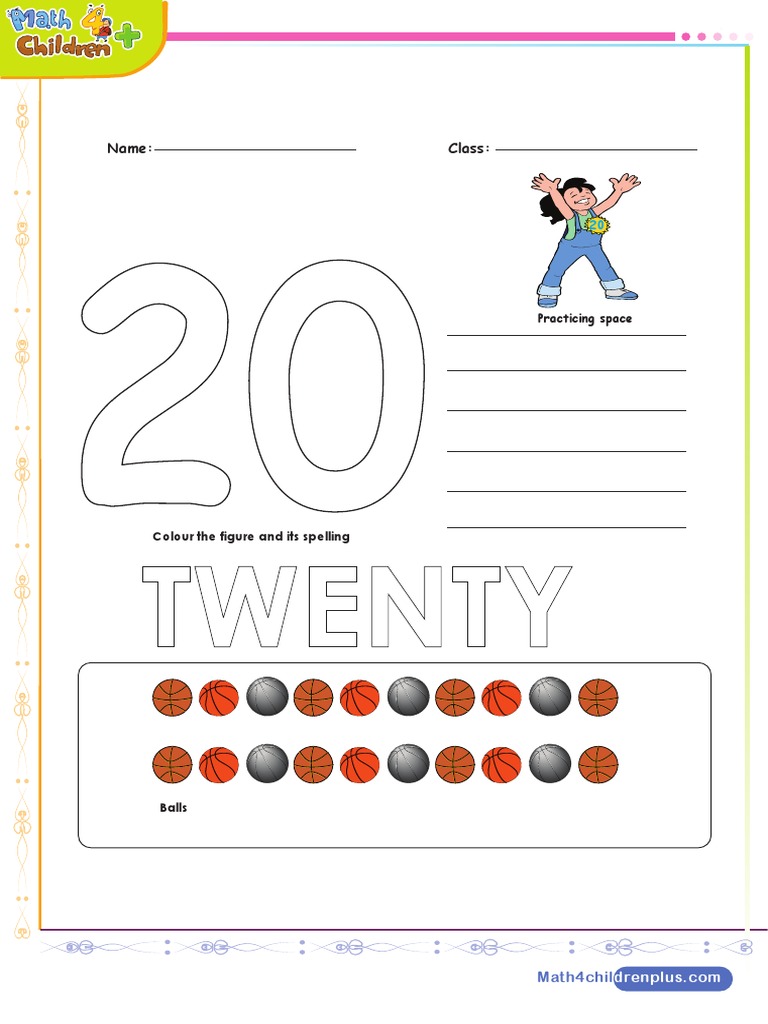 Number 20 Worksheet | PDF