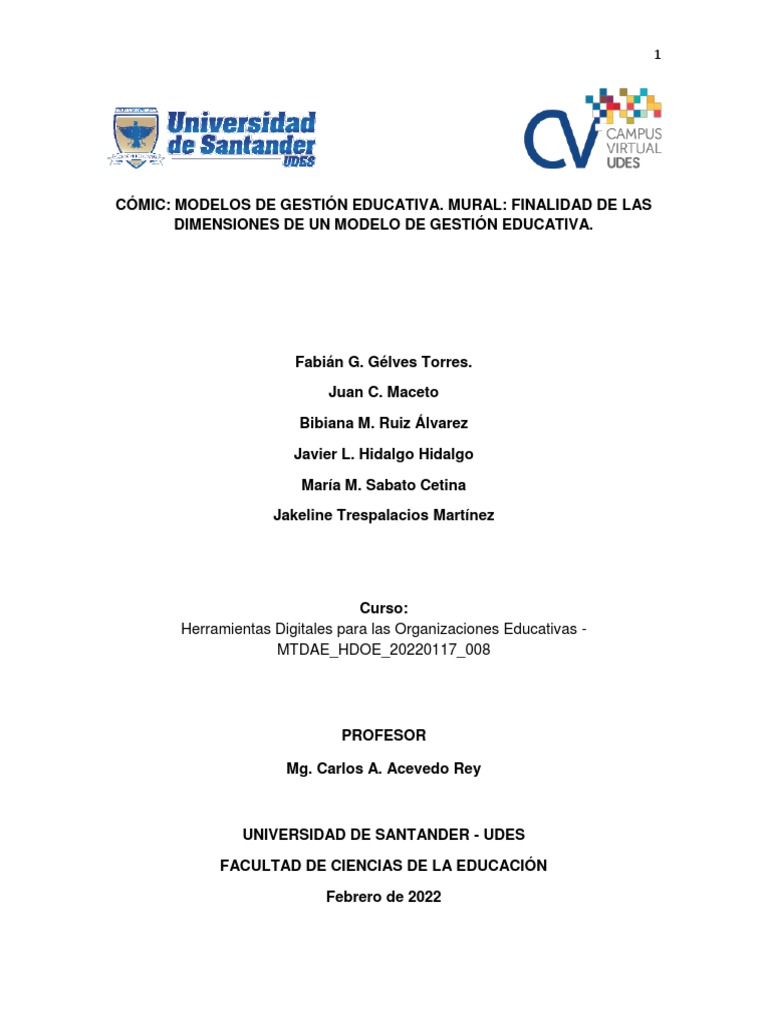 Jakeline Trespalacios Martinez Comic Modelos Gestión Educativa ...