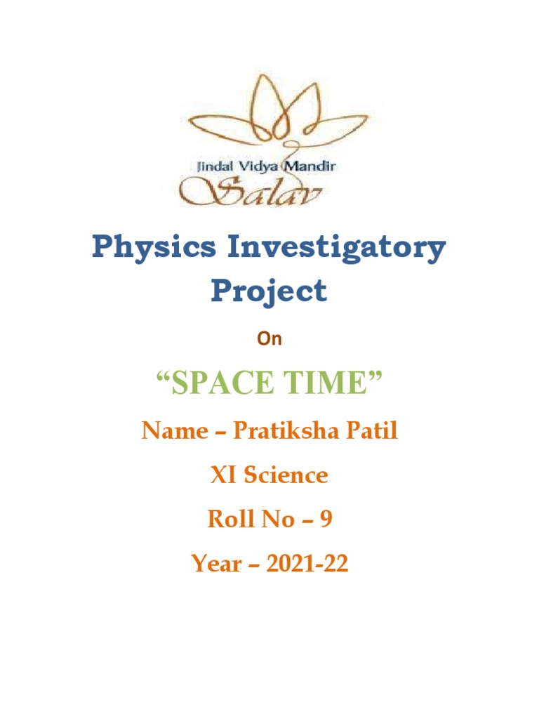 Space Time: A Physics Investigatory Project | PDF | General Relativity ...