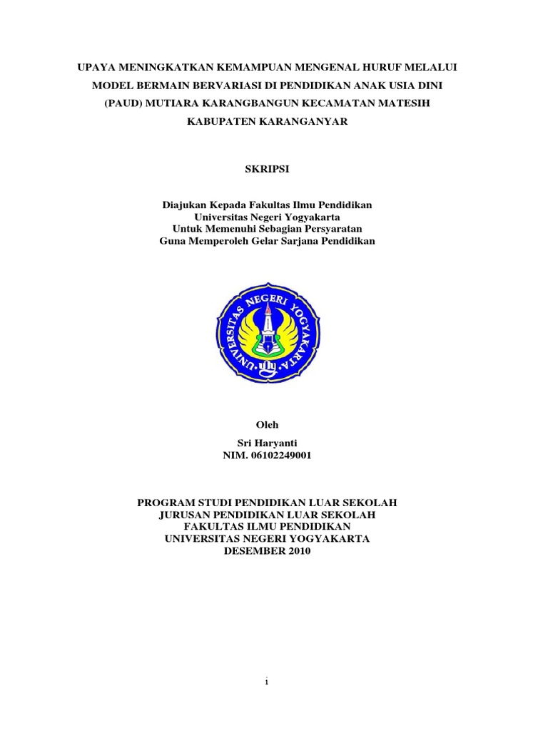 Meningkatkan Pengenalan Huruf PAUD | PDF