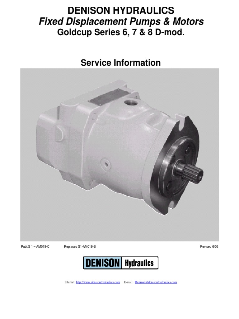 Motor Denison M6 Fijo | Download Free PDF | Pump | Viscosity