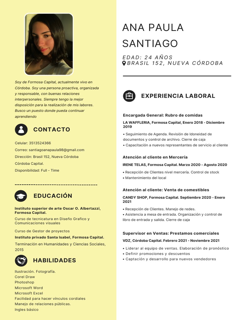 Cv. Ana Paula Santiago. | PDF