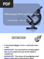 Parts and Function of The Microscope | PDF