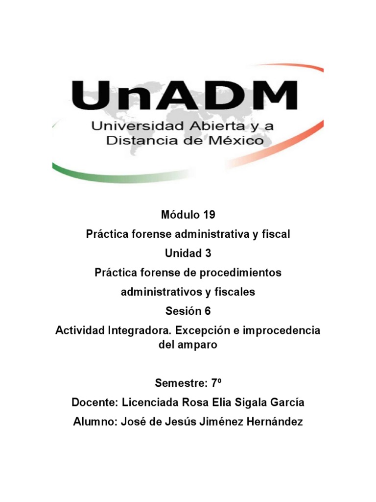 M19 U3 S6 JJJH | PDF | Federación | Ley Pública