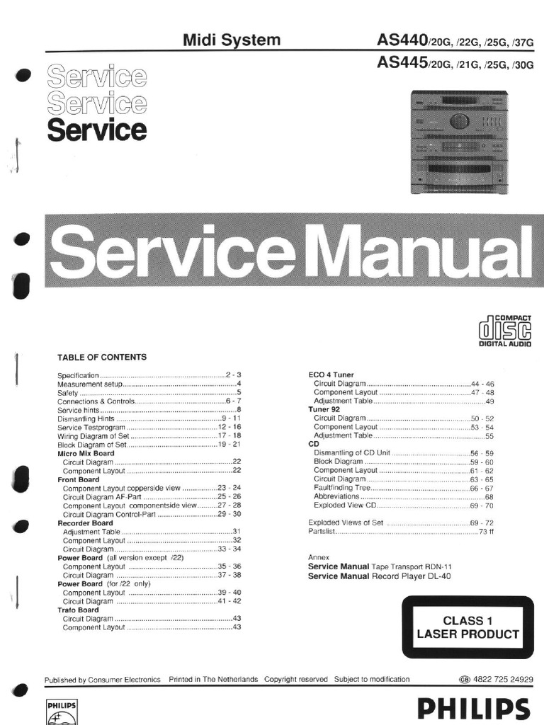 Philips As440 As445 | PDF