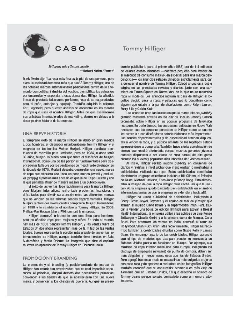 Lectura Tommy Hilfiger | PDF