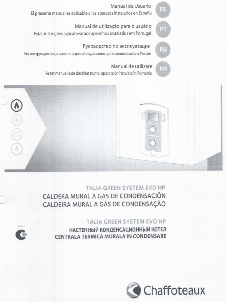 Manual de Usuario - Caldera Mural A Gas de Condensación | PDF