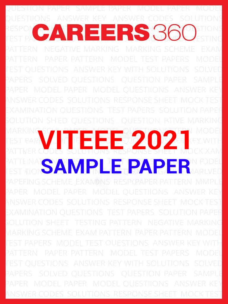 VITEEE_2021_Sample_Paper-New | PDF | Physical Sciences | Chemistry