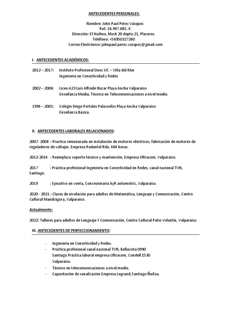 Curriculum PDF | Descargar gratis PDF | Informática