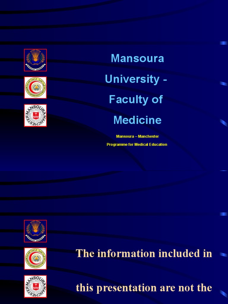 Mansoura University - Faculty of Medicine: Mansoura - Manchester ...