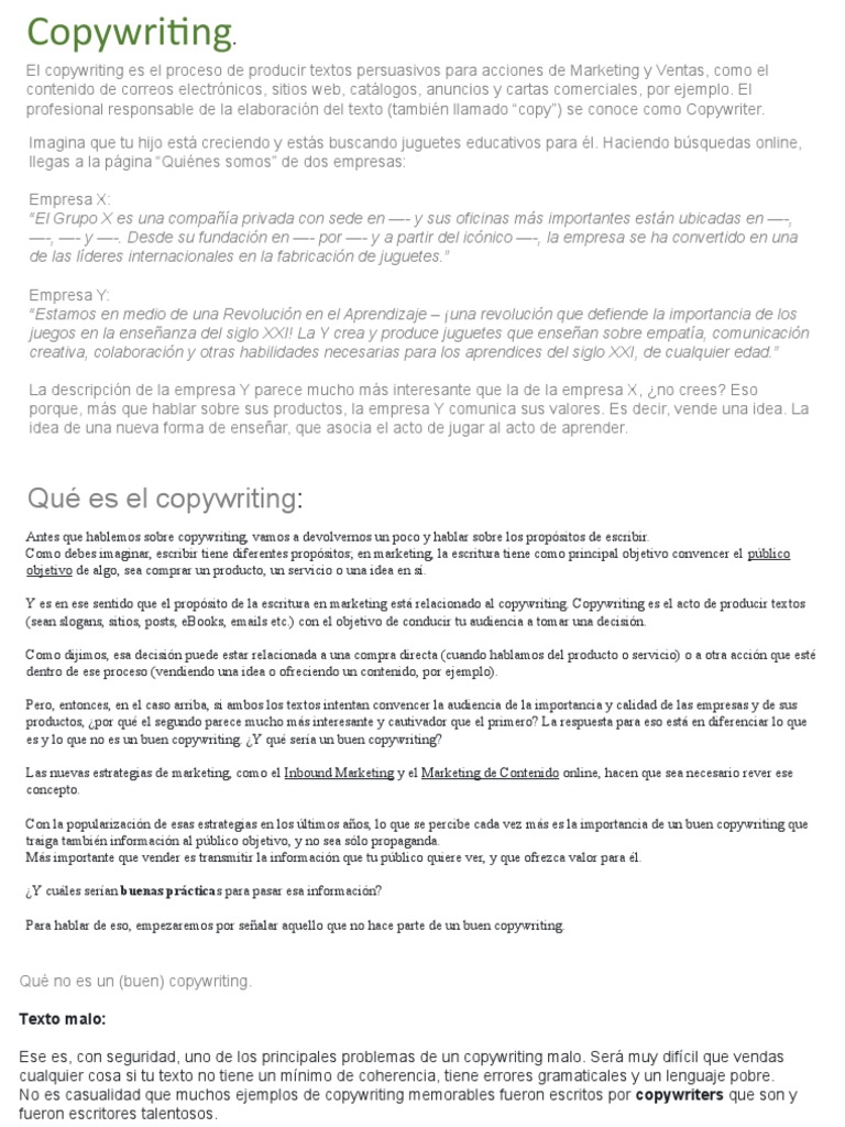 Copywriting | PDF | Marketing | Mente