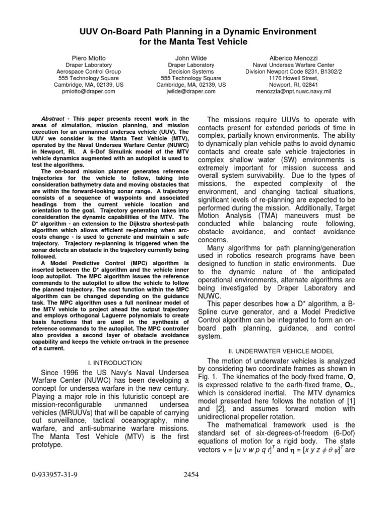 Manta Test Vehicle | PDF | Teaching Mathematics | Computing And ...