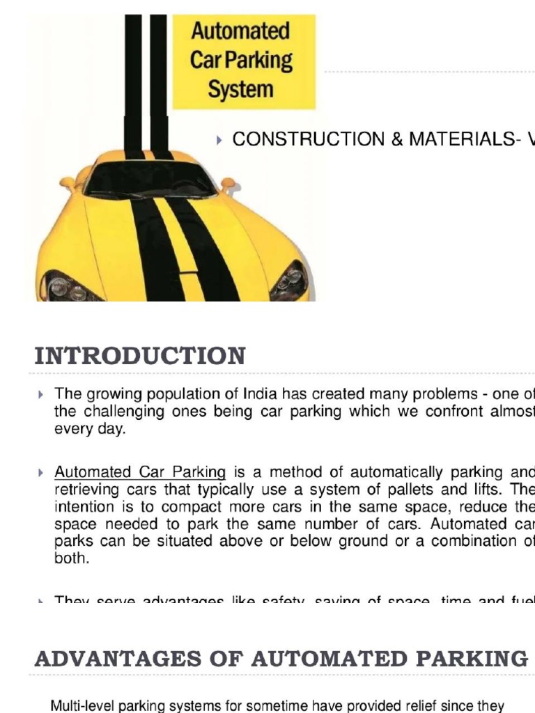 Mechanised Parking System | PDF