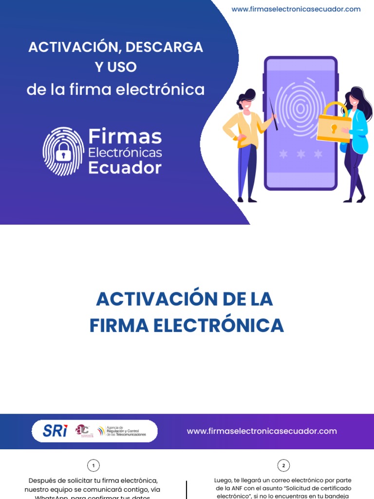 Guía para Activar y Usar Firma Electrónica en Ecuador | PDF | Archivo ...