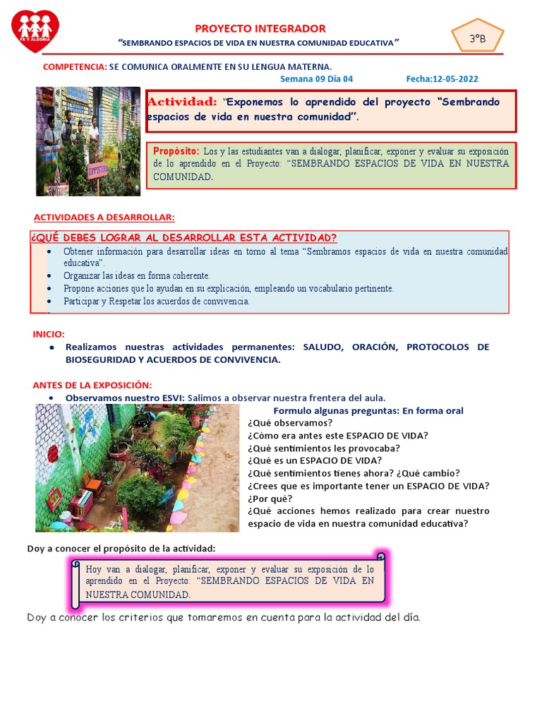 SEMANA 9 DIA 4 Exponemos Sobre Su Espacio de Vida | PDF | Estética