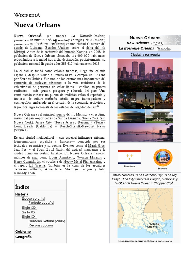 Nueva Orleans | PDF | Nueva Orleans