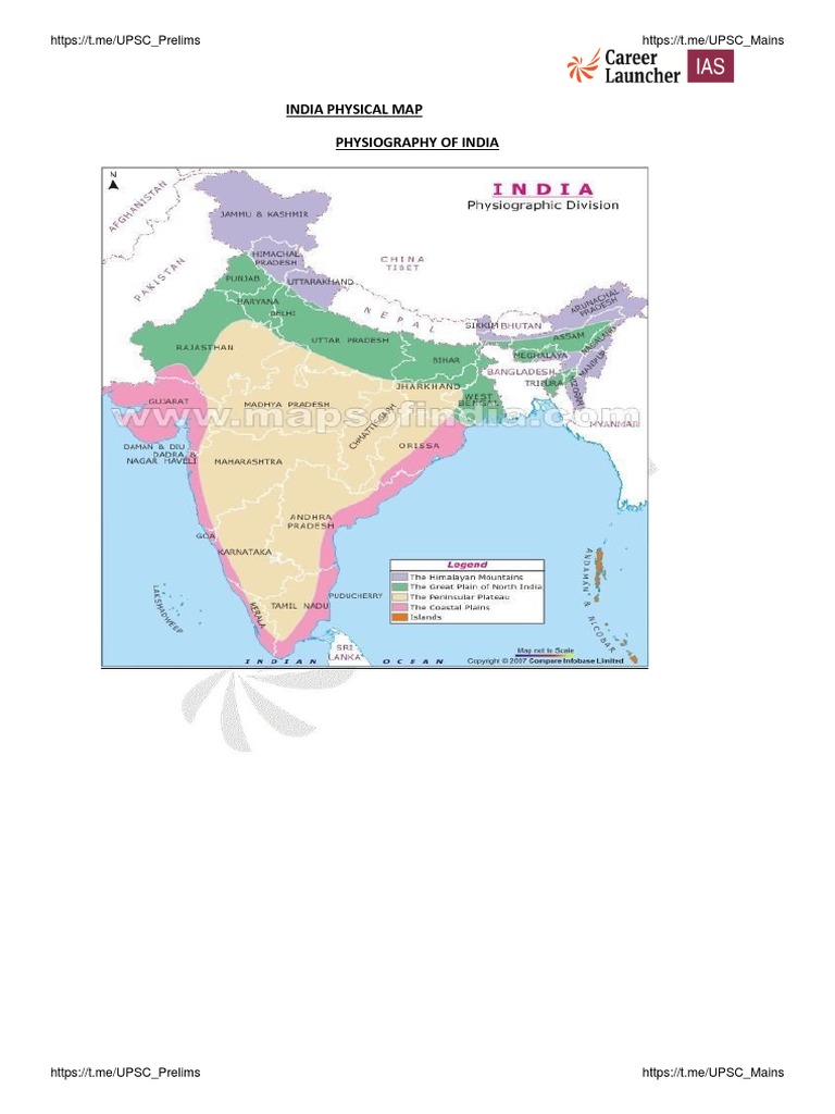 India Physical Map | Download Free PDF | Himalayas | Forests