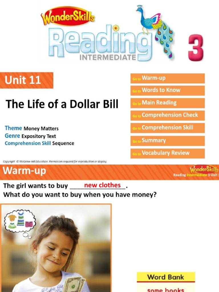 Intermediate 3 Unit 11 The Life of A Dollar Bill | PDF