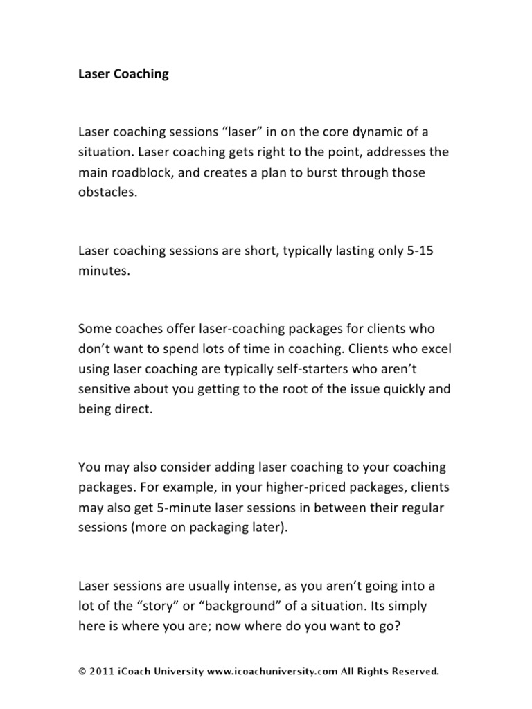 Laser CoachingICU | PDF | Psychology | Cognition