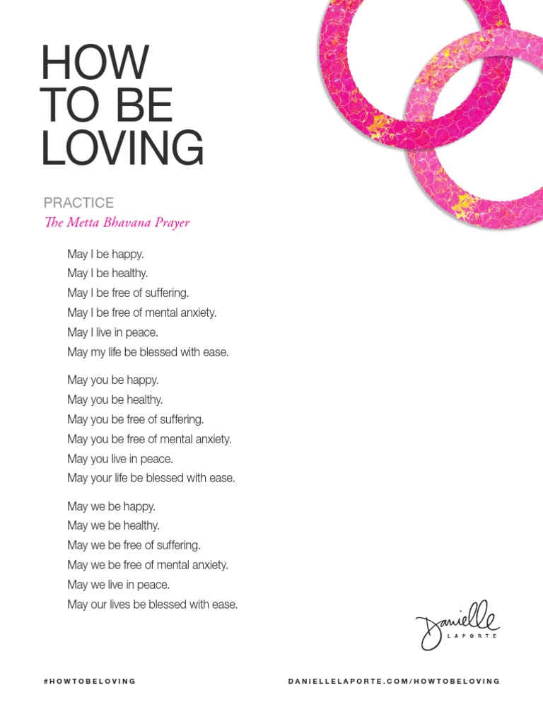 The Metta Bhavana Prayer Love Note | PDF