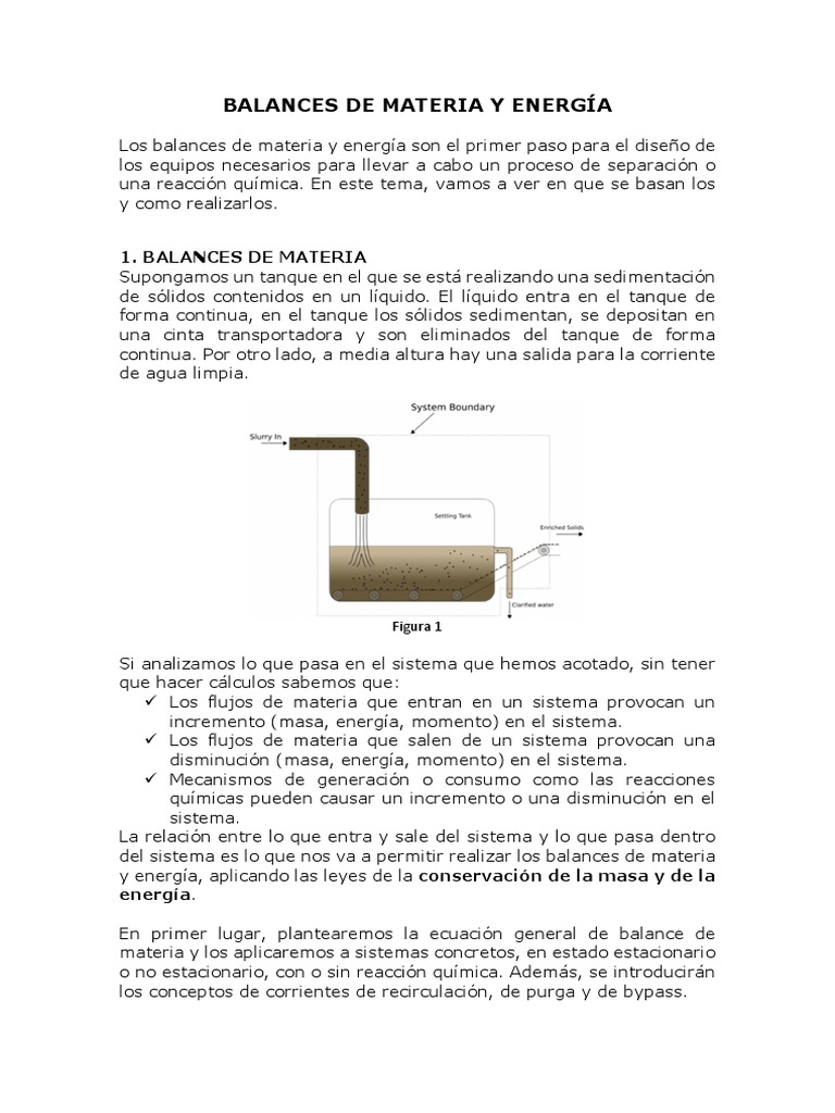 Tema 2 Balances de Materia y Energía | PDF | Reactor Quimico | Entalpía