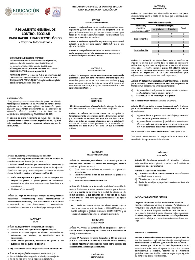 Reglamento | PDF | Residuos | Plan de estudios