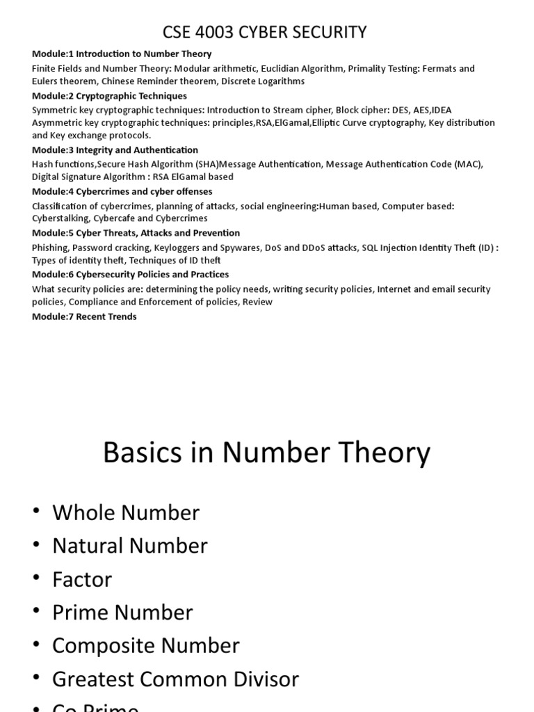 Basics in Number Theory | PDF | Cryptography | Discrete Mathematics