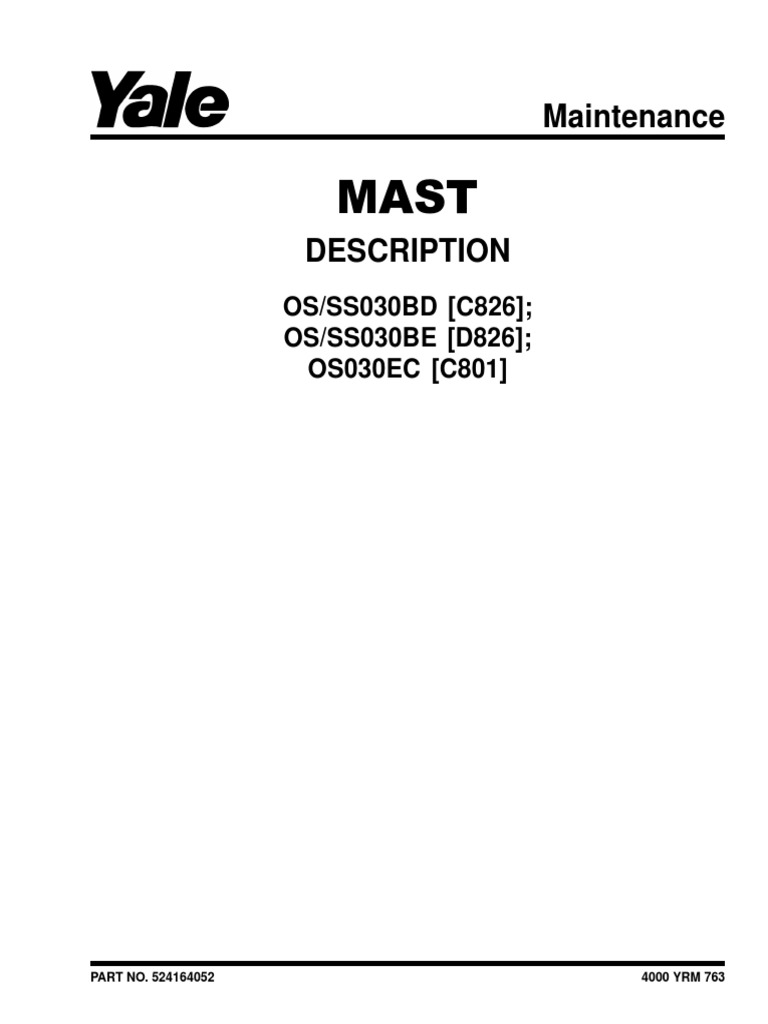 Mast Description | PDF | Elevator | Forklift