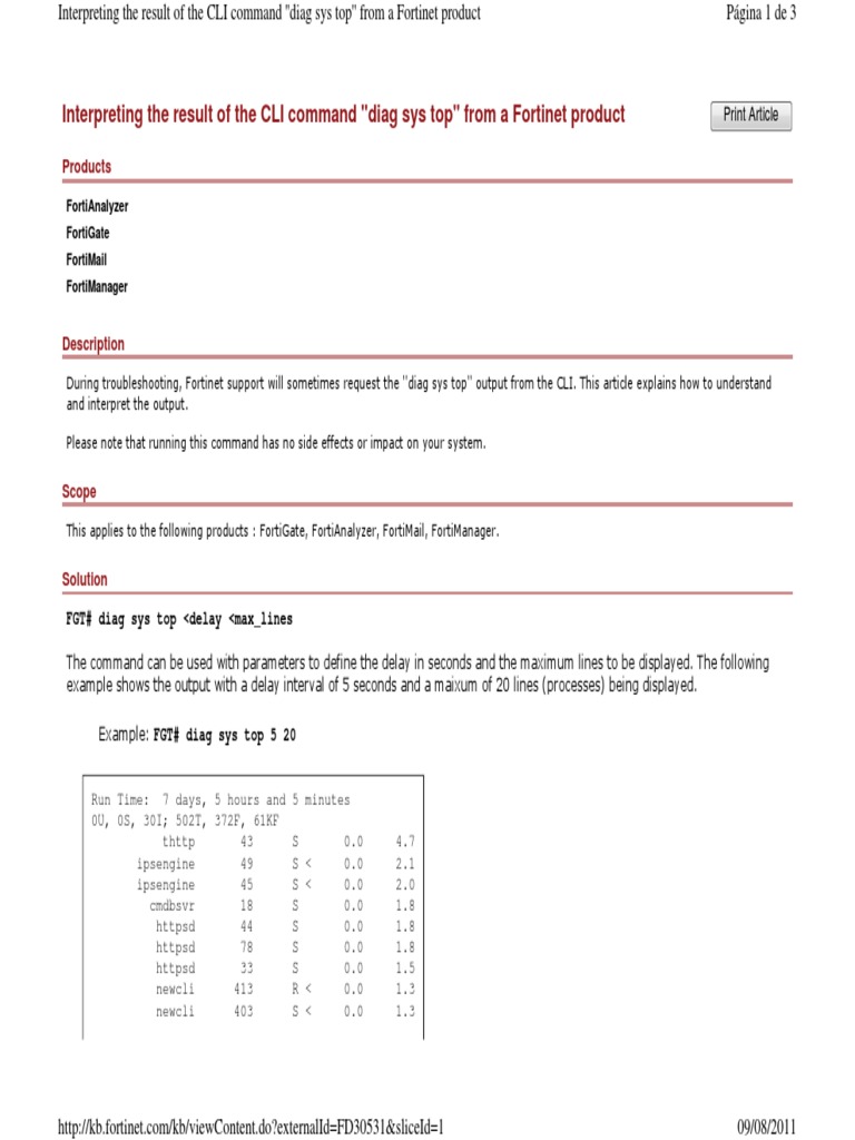 Fortinet - Diag Sys Top | PDF | Command Line Interface | System Software