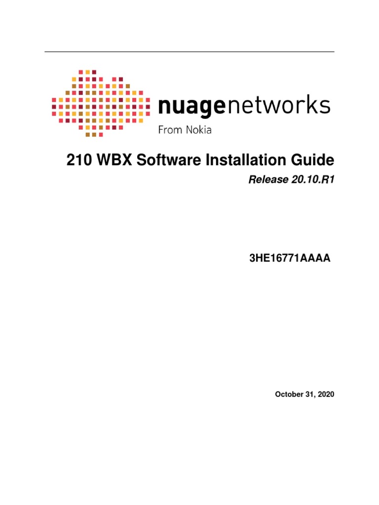 Nuage 210 WBX Software Installation Guide | PDF | Networking | Internet & Web