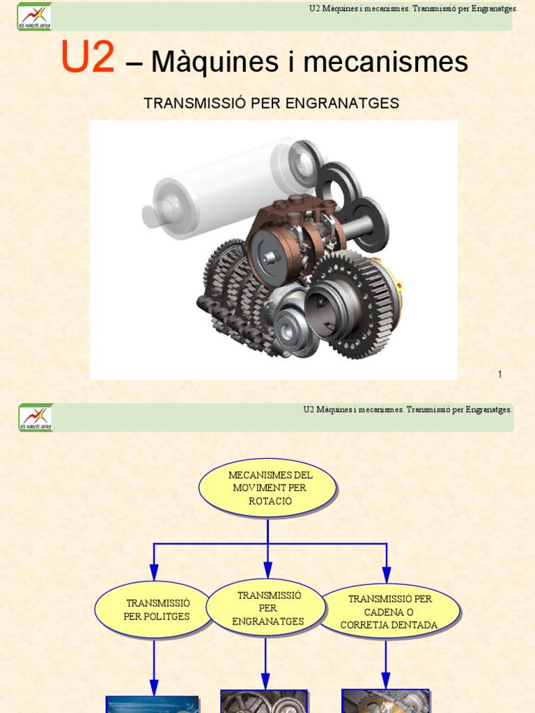 U2-3 Màquines I Mecanismes Engranatges V1 | PDF