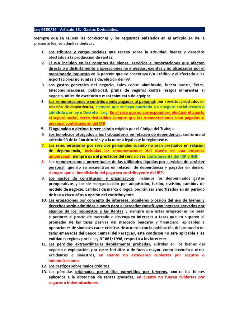 Ley 6380 Resumen | PDF | Impuestos | Impuesto al valor agregado