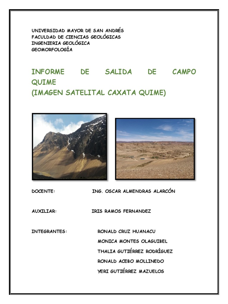 Proyecto Quime | PDF | glaciar | Roca (geología)