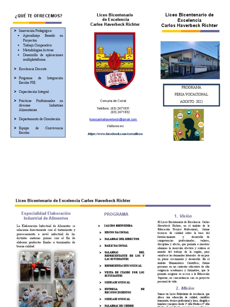 Triptico Programa Vocacional | PDF | Maestros | Modificación de ... Triptico Programa Vocacional | PDF | Maestros | Modificación de ...