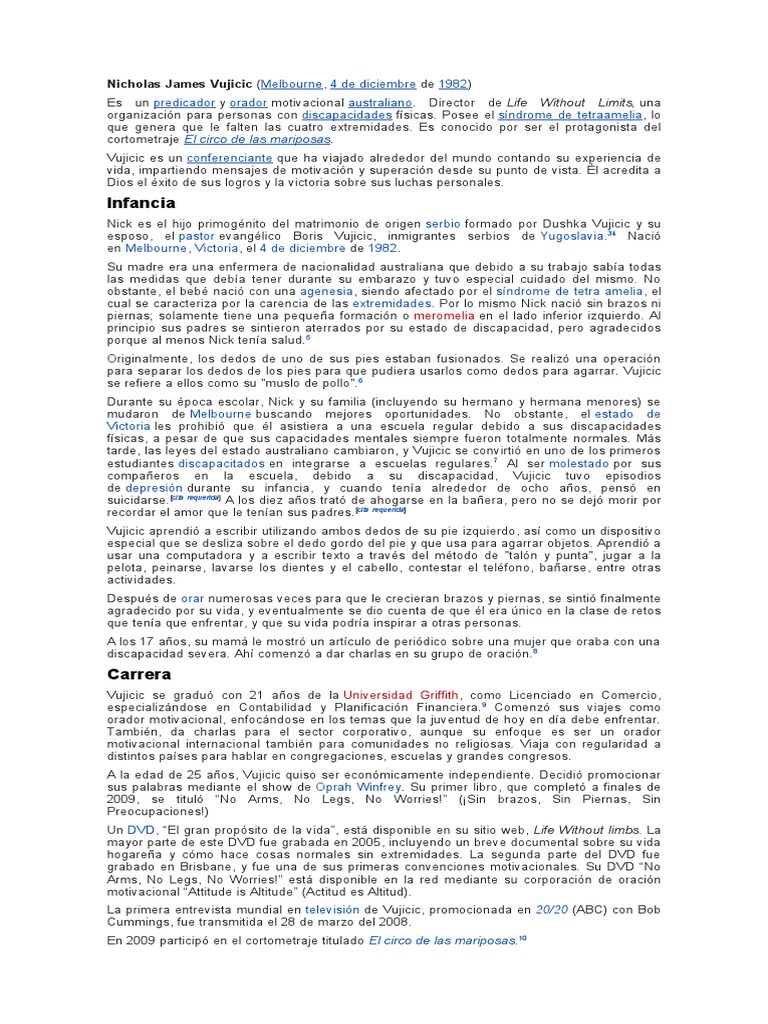 Nicholas James Vujicic | PDF